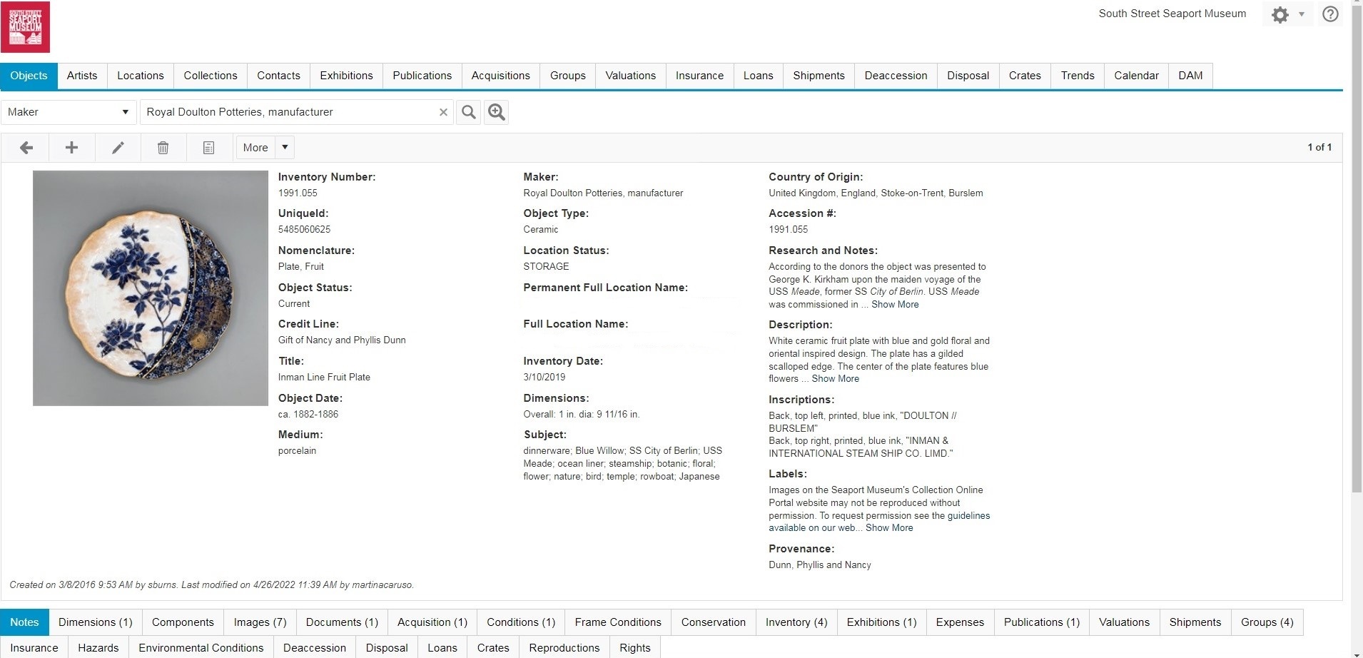 Three Stories on a Plate - South Street Seaport Museum
