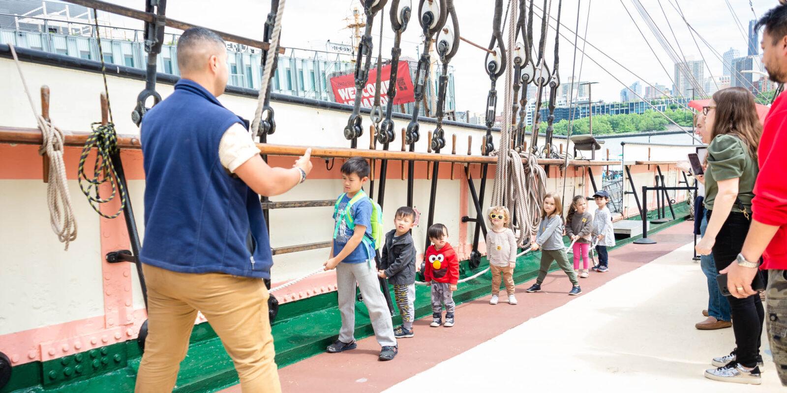 Interactive Sail Raising Tour for Kids - South Street Seaport Museum